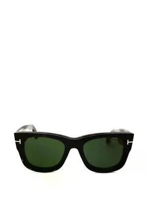 TOM FORD Tortoiseshell-effect Rectangle-frame Glasses - Brown