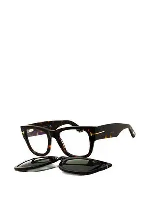TOM FORD Tortoiseshell-effect Rectangle-frame Glasses