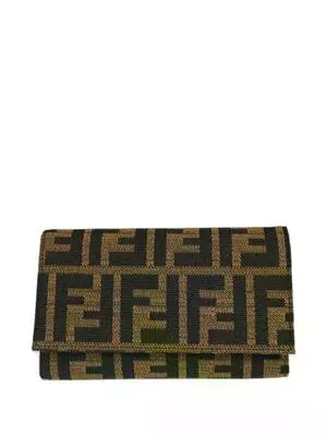Fendi Zucca Trifold Wallet - Black