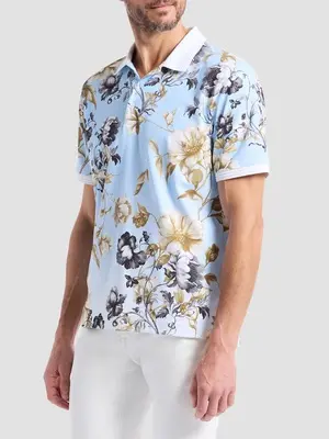 Robert Graham Milson Floral Cotton Polo Shirt