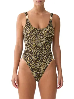 Camilla Feline Folklore Crinkle Stretch Scoopneck One-piece Swimsuit