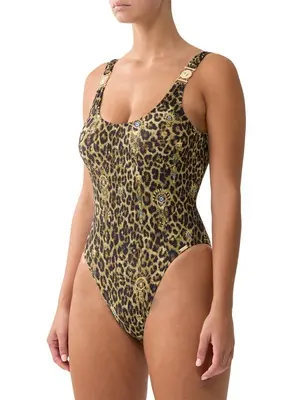 Camilla Feline Folklore Crinkle Stretch Scoopneck One-piece Swimsuit