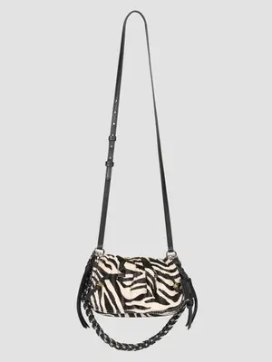 Isabel Marant Étoile Bolton Extra-small -print Calf Hair & Leather Shoulder Bag