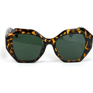 CAMPO MARZIO ROMA 1933 Donna Geometrically Shaped Uv Frames Sunglasses - Turtle
