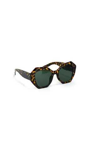 CAMPO MARZIO ROMA 1933 Donna Geometrically Shaped Uv Frames Sunglasses - Turtle