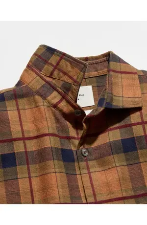 Billy Reid Textured Pickwick Plaid Button Up Shirt