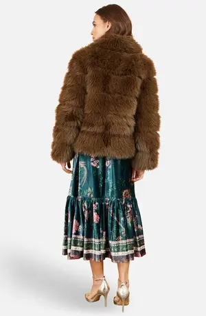 YUMI Luxe Faux Fur Coat
