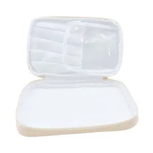 IMPRESSIONS VANITY CO. Valencia Double-layer Quilted Faux Leather Makeup Bag