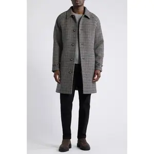Hart Schaffner Marx Randolf Check Wool Blend Topcoat - Grey Multi Mini Check