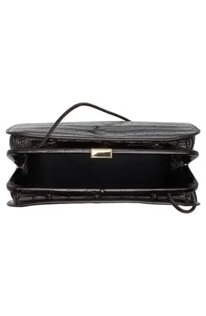 LOEFFLER RANDALL Zella Croc Embossed Leather Shoulder Bag