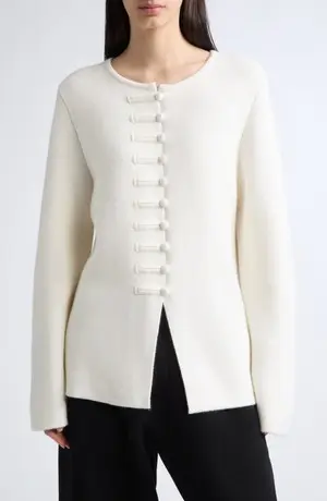 LISA YANG Han Fu Cashmere Cardigan - Cream