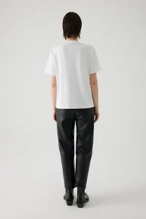 EXQUISE Abbie Crystal Embellished Neckline Cotton T Shirt