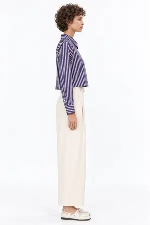 EXQUISE Long Sleeve Button-front Shirt