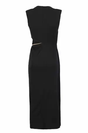 EXQUISE Lorelai Chain And Buckle Detail Midi Dress
