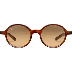 FORK Cue 46mm Round Sunglasses - Tortoise