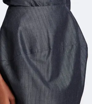 Jacquemus Palmier Cotton And Mohair-blend Midi Skirt