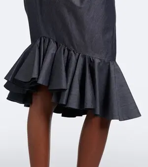 Jacquemus Palmier Cotton And Mohair-blend Midi Skirt