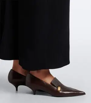 Proenza Schouler Slash Leather Loafer Pumps