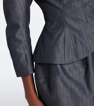 Jacquemus Palmier Cotton And Mohair-blend Jacket - Grey