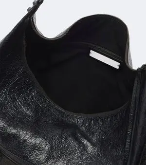 Balenciaga Le City Large Leather Shoulder Bag - Black