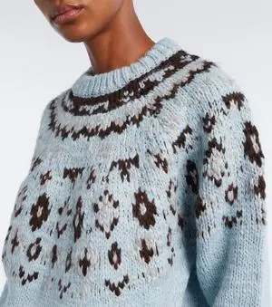 Proenza Schouler Lizzy Fair Isle Sweater - Blue