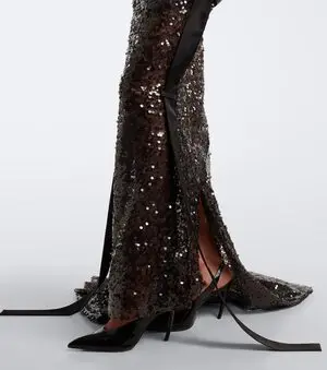 Attico Cutout Sequined Gown