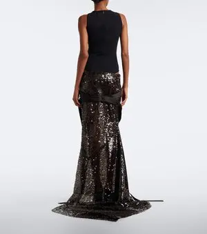 Attico Cutout Sequined Gown