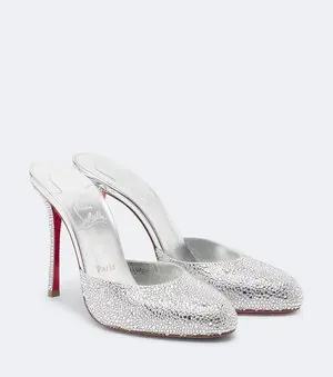 CHRISTIAN LOUBOUTIN Dolly Embellished Leather Mules