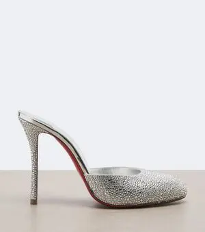 CHRISTIAN LOUBOUTIN Dolly Embellished Leather Mules