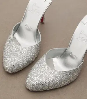 CHRISTIAN LOUBOUTIN Dolly Embellished Leather Mules