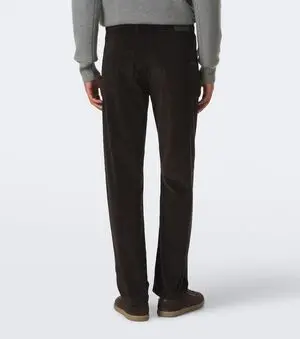Zegna Roccia Corduroy Straight Pants - Brown