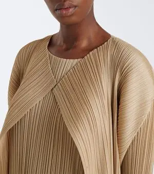 Issey Miyake Monthly Colors: October Pleated Cardigan - Beige