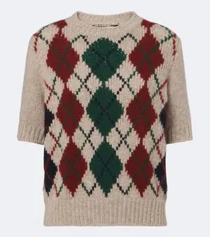 Khaite Lisa Argyle Cashmere And Mohair Sweater