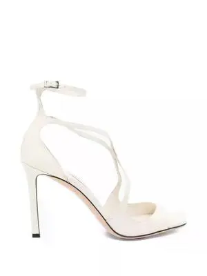 JIMMY CHOO Latte Patent Sandals