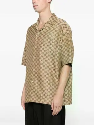 Gucci Gg Linen-blend Canvas Shirt