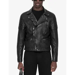 ALLSAINTS Reed Asymmetric-zip Leather Jacket