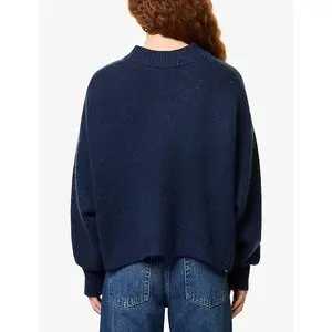 FRAME Flecked Knitted Wool And Cashmere Cardigan