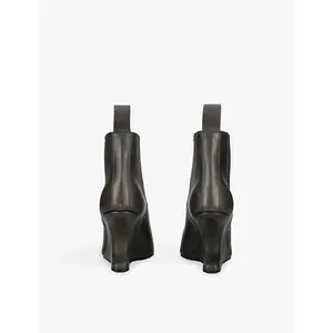 Rick Owens Cantilever 8 Sharp Leather Ankle Boots