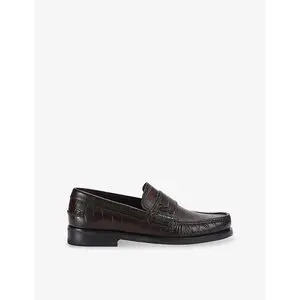 Kurt Geiger Lombard Leather Loafers - Red/dark