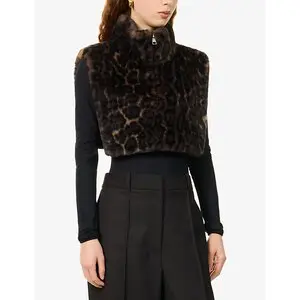 Apparis Jamie Leopard Faux Mink Dickey