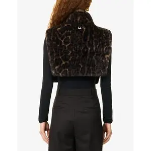 Apparis Jamie Leopard Faux Mink Dickey