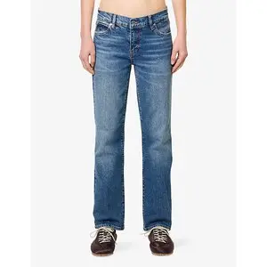 FRAME The Cigarette Slim-leg Low-rise Denim Jeans