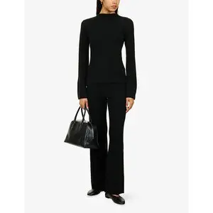 Le Kasha Ribbed Long-sleeve Cashmere Top