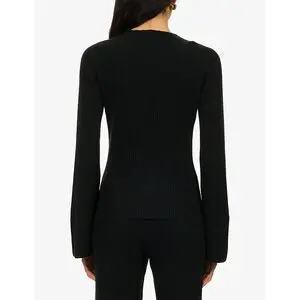 Le Kasha Ribbed Long-sleeve Cashmere Top