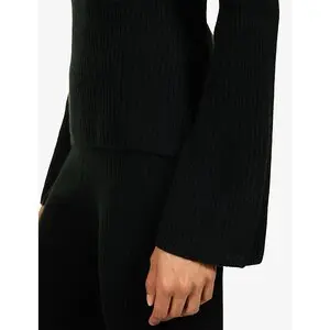 Le Kasha Ribbed Long-sleeve Cashmere Top