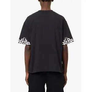 THE COUTURE CLUB Crack Emblem Printed Cotton T-shirt