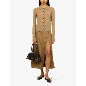 Le Kasha Ribbed-trims Cashmere Knitted Polo Cardigan
