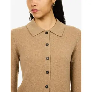 Le Kasha Ribbed-trims Cashmere Knitted Polo Cardigan