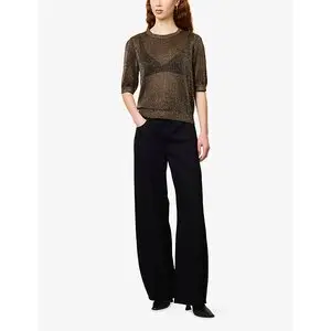 FRAME The Bow Wide-leg High-rise Denim Jeans