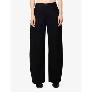 FRAME The Bow Wide-leg High-rise Denim Jeans